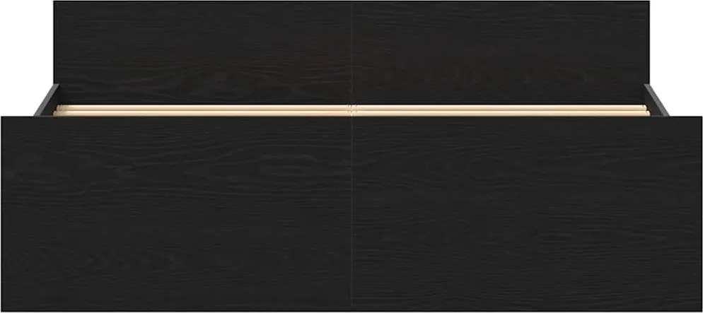 Rám postele bez matrace černý dub 120x200 cm kompozitní dřevo 3329318