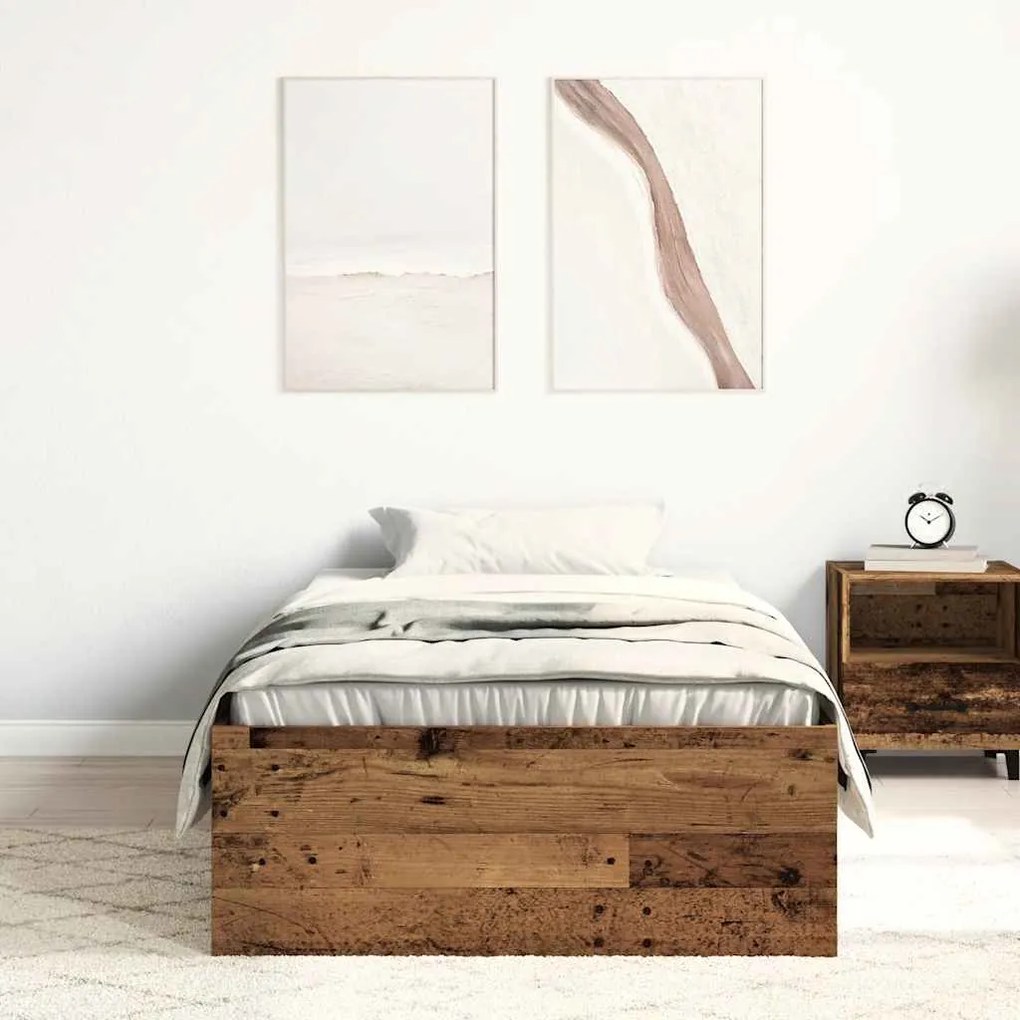 Rám postele bez matrace Staré dřevo 75x190 cm Technické dřevo 3329309
