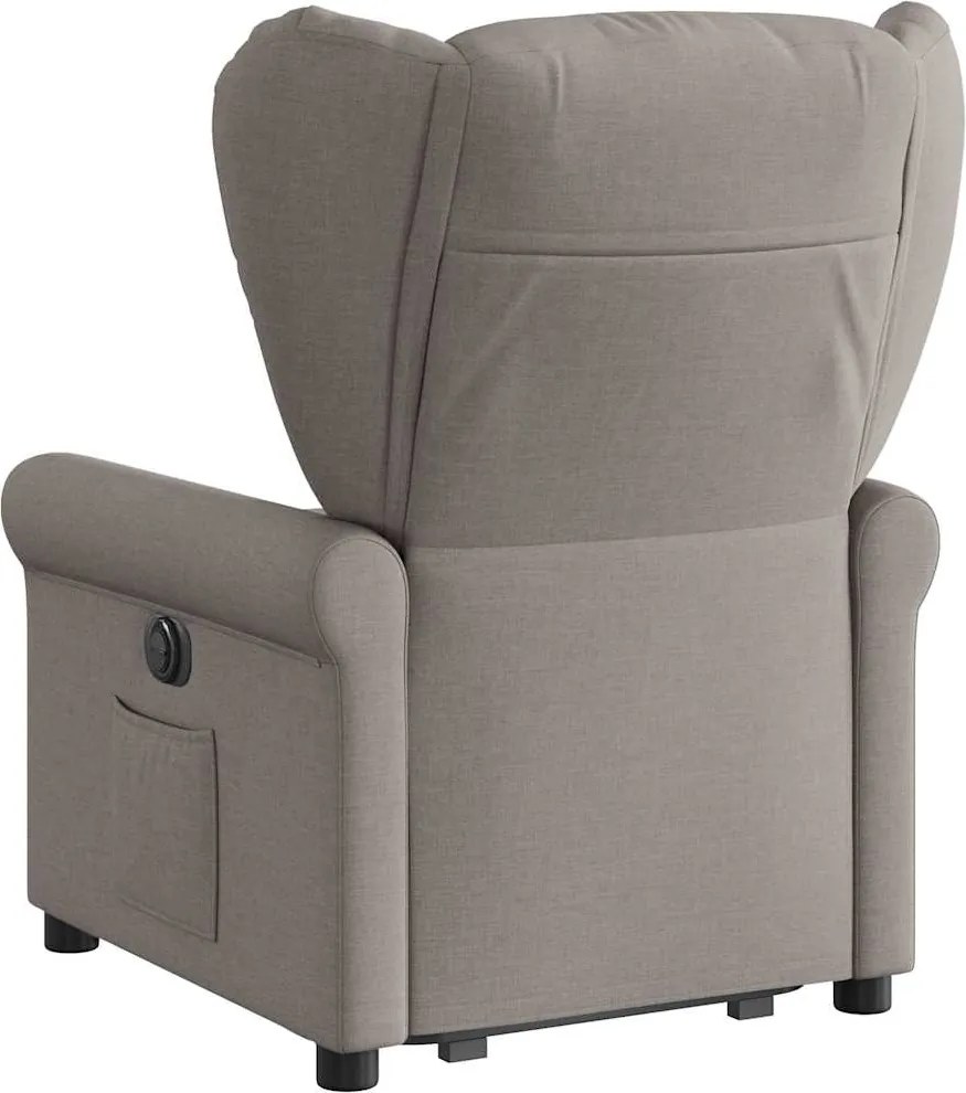 Elektrické zvedací polohovací křeslo taupe textil 3303401
