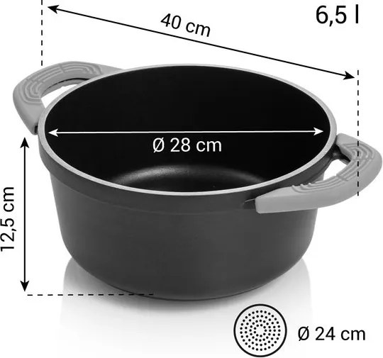TESCOMA Kastrol SmartCLICK ø 28 cm, 6,5 l