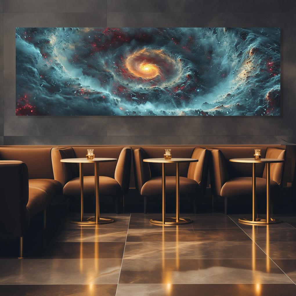 Obraz na plátně - Galaxie Erderit FeelHappy.cz Velikost obrazu: 150 x 50 cm