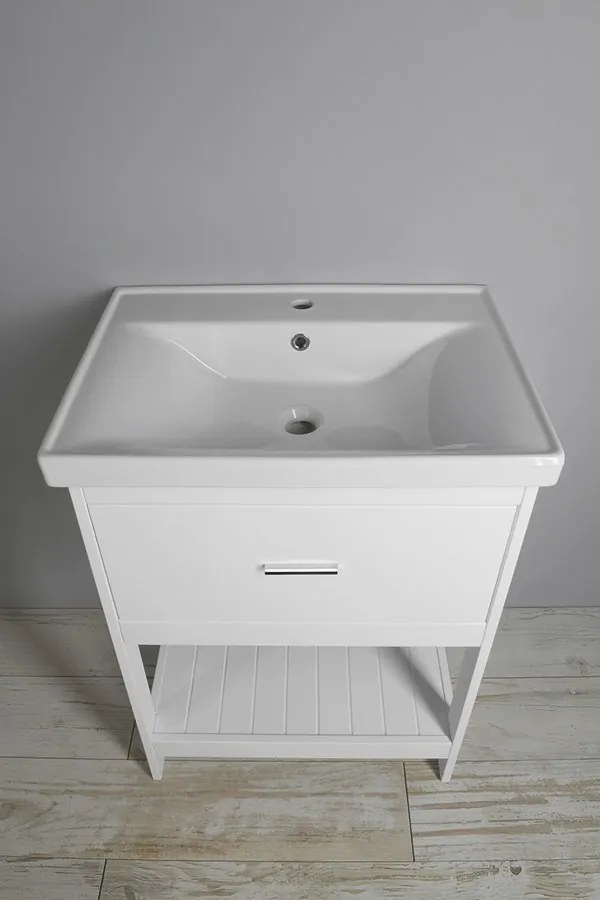 Aqualine Sapho, ETIDE umyvadlová skříňka 61,5x86x44 cm, matná bílá