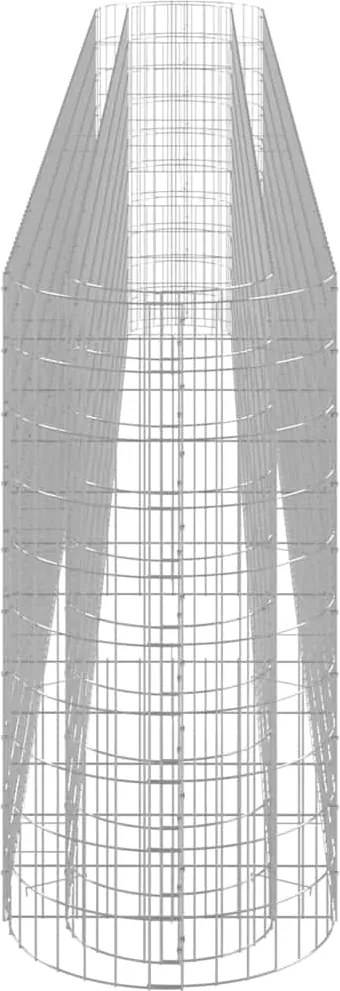 Gabionový vyvýšený záhon pozinkované železo 470 x 50 x 100 cm 152037