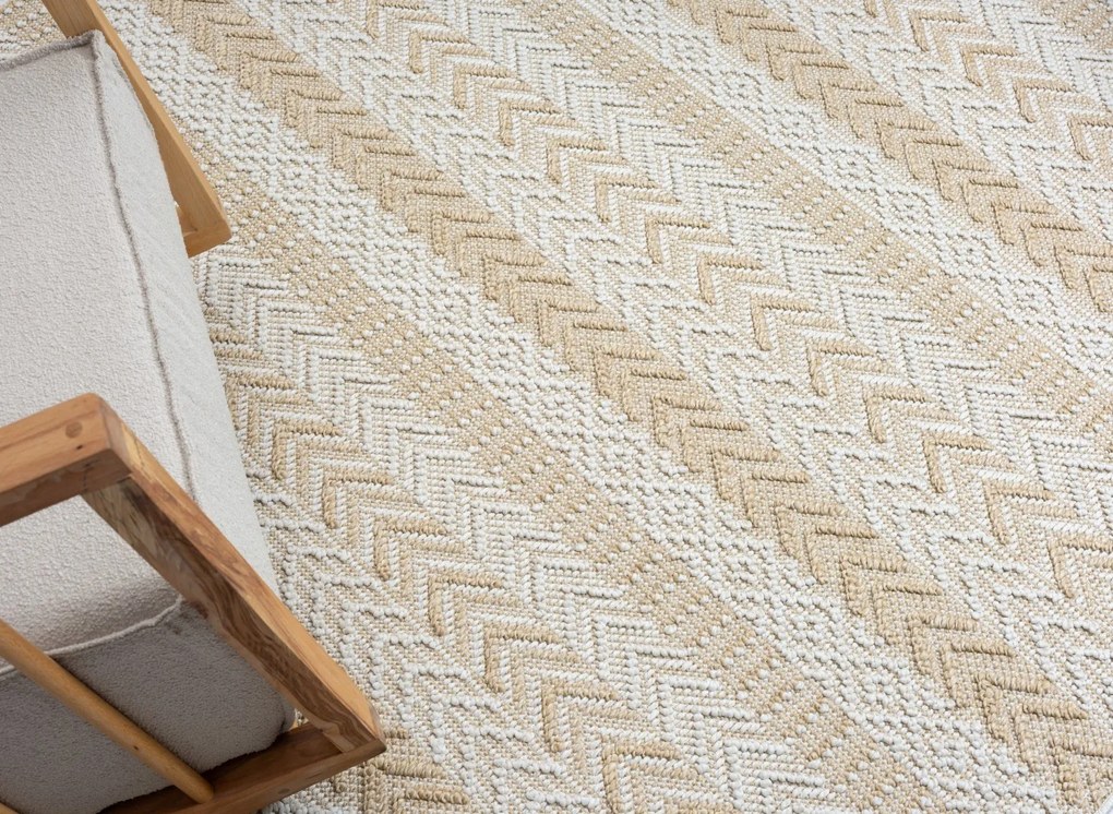 My Flair, Kusový koberec Oasis beige – na ven i na doma, 200x300, béžová, chodba / předsíň