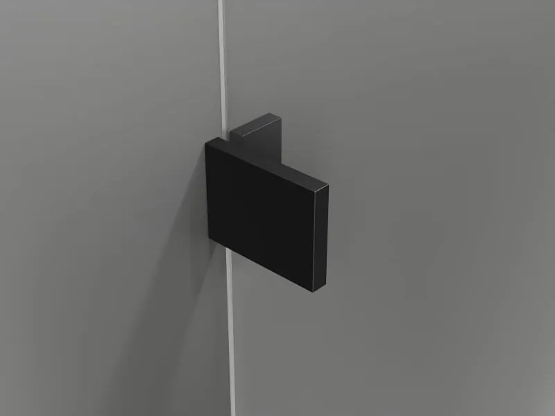 Mexen Lunar L sprchová stěna Walk-in levá 70 x 200 cm, transparentní 8 mm, černá - 830L-070-000-70-00-L