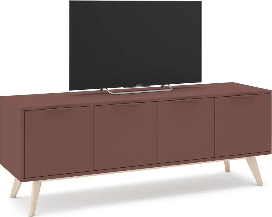 Matný TV stolek v terakotové barvě 140x53x40 cm Campus – Marckeric