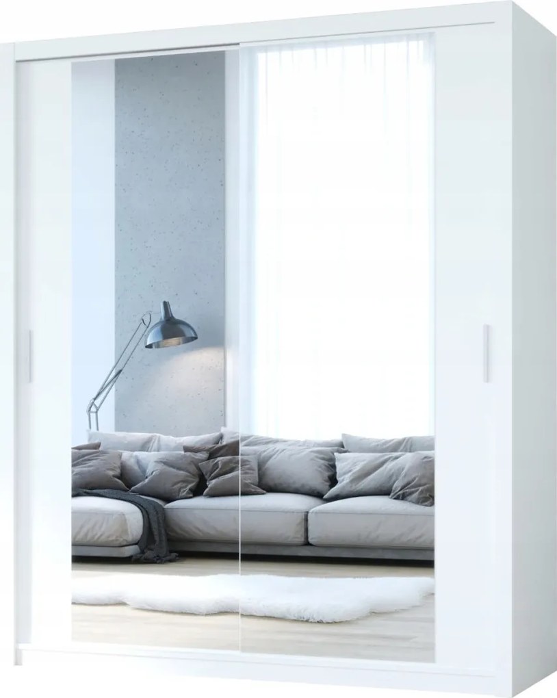 Skříň se zrcadlem Vista 180, bílá