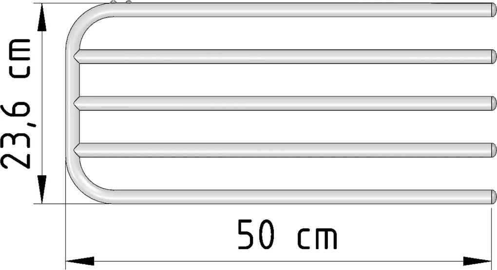 Aqualine 25-03-SV450 sušák 4 ručníků na otopná tělesa