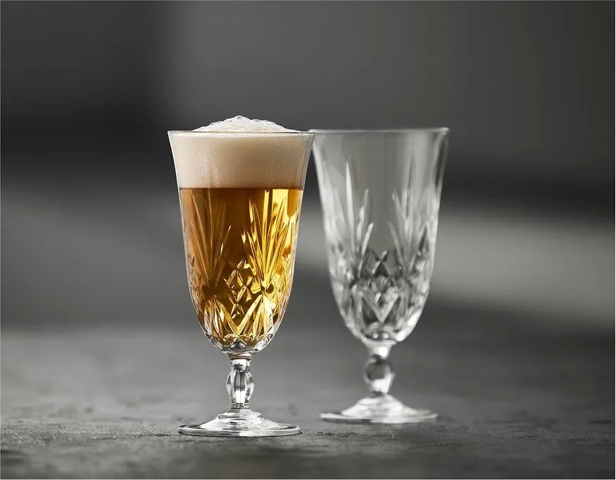 Křišťálové skleničky v sadě 4 ks na pivo 400 ml Melodia – Lyngby Glas