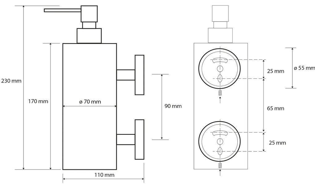 Sapho, X-ROUND dávkovač mýdla 550ml, chrom, XR102