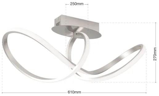 Orion DL 7-694 - LED Stmívatelný přisazený lustr CIRCUS LED/30W/230V matný chrom