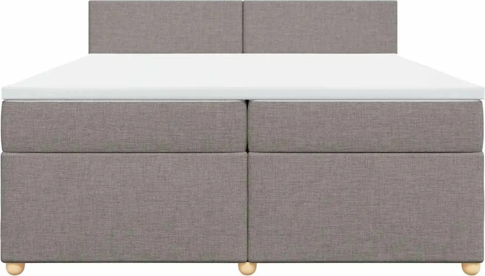 Box spring postel s matrací taupe 200x200 cm textil 3289084