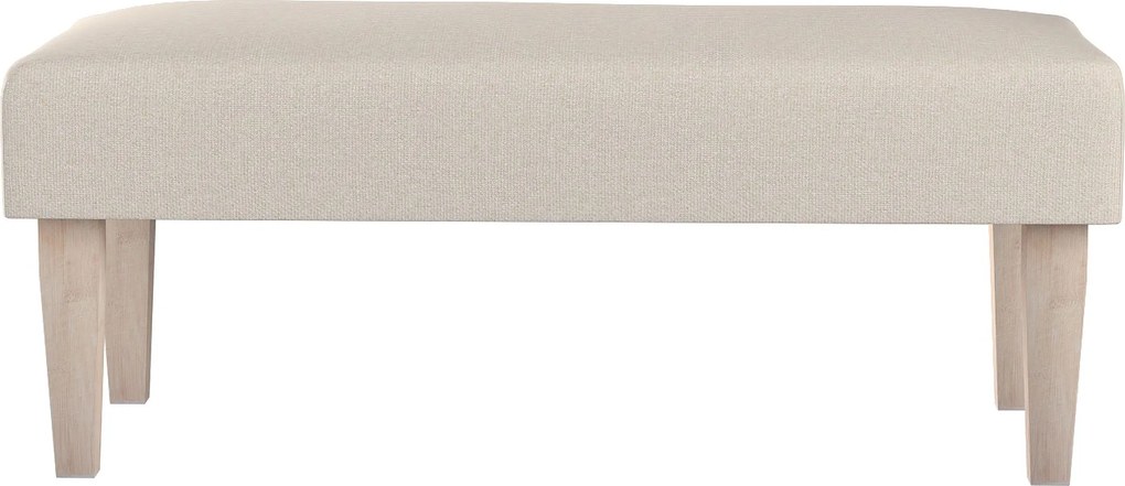 Dlouhá lavička 100x40cm barva šedá látka pletený vzor