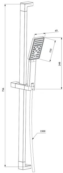 OMNIRES JIMJIM-SCR - Sprchová sada JIMJIM lesklý chrom