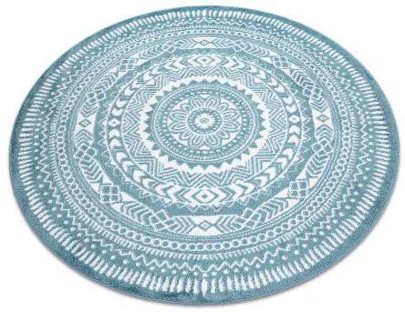 Dywany Luszczow Kulatý koberec FUN Napkin ubrousek - modrý Rozměr koberce: 200 cm KRUH