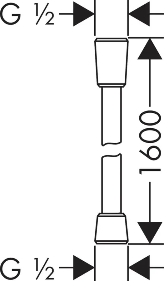 Hansgrohe Isiflex, sprchová hadice 1600 mm, satinox, HAN-28276810