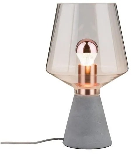 Stolní lampa Neordic Yorik sklo / beton / měď 796.65 - PAULMANN
