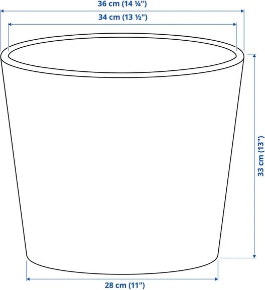 SOJABÖNA Květináč, bílá, 32 cm
