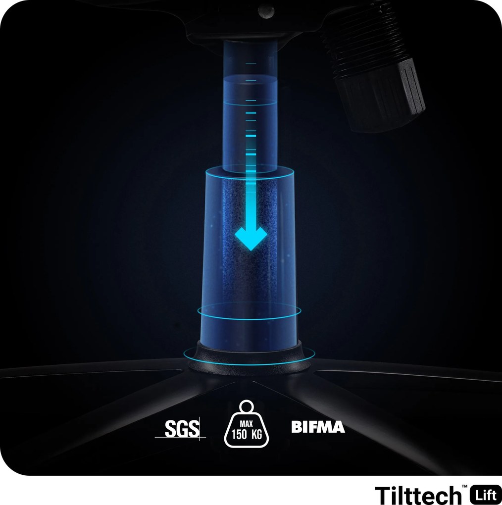 Látková herní židle Normal Size, bílo-černá: Diablo X-Player 2.0