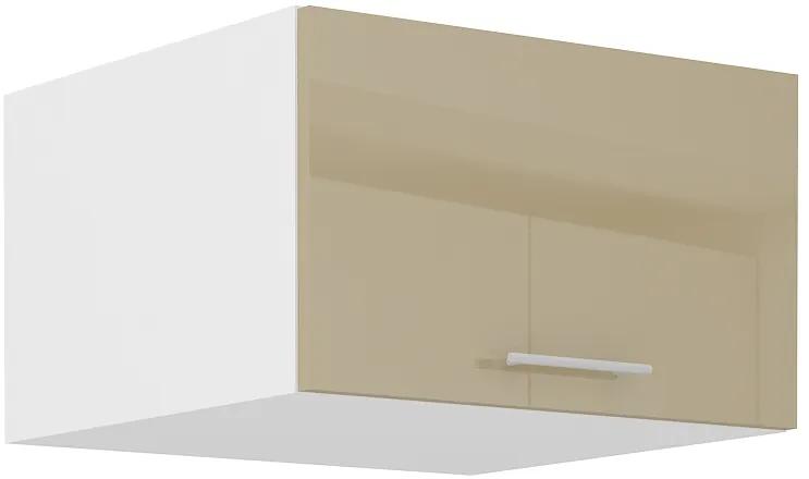 STL 60 cm skříňka horní jednodveřová (hloubka 57 cm) LARA Barevné provedení: Bílá / Cappucino lesk