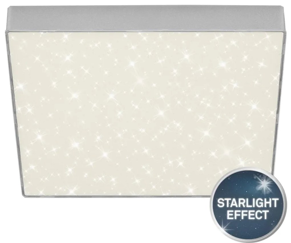 Briloner | Briloner 7078-414 - LED Stropní svítidlo STAR SKY LED/21W/230V 28x28 cm stříbrná | BL1623