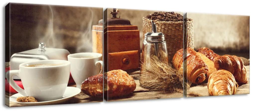 Gario Obraz na plátně Chutná snídaně - 3 dílný Rozměry: 90 x 30 cm