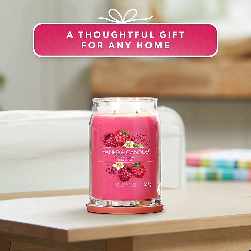 Yankee Candle vonná svíčka Signature ve skle velká Red Raspberry 567 g