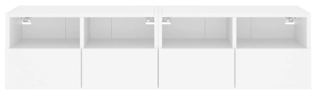 Nástěnné TV skříňky 2 ks bílé 60 x 30 x 30 cm kompozitní dřevo - Default Title