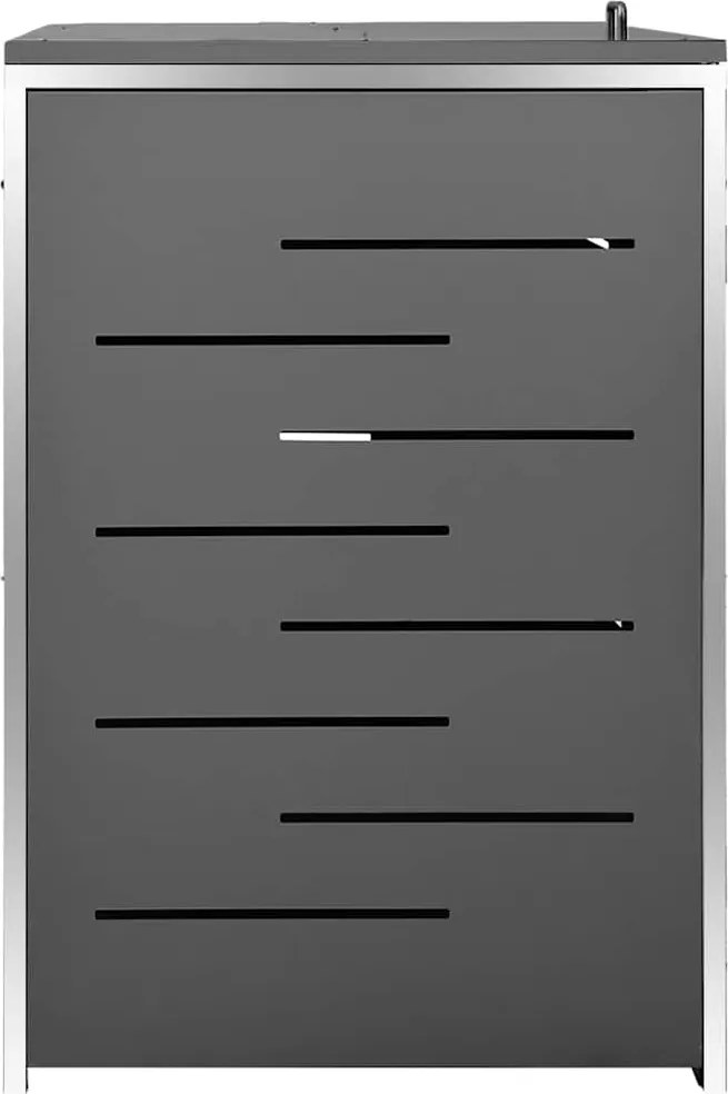 Přístřešek na tři popelnice 207 x 77,5 x 115 cm nerezová ocel 149556
