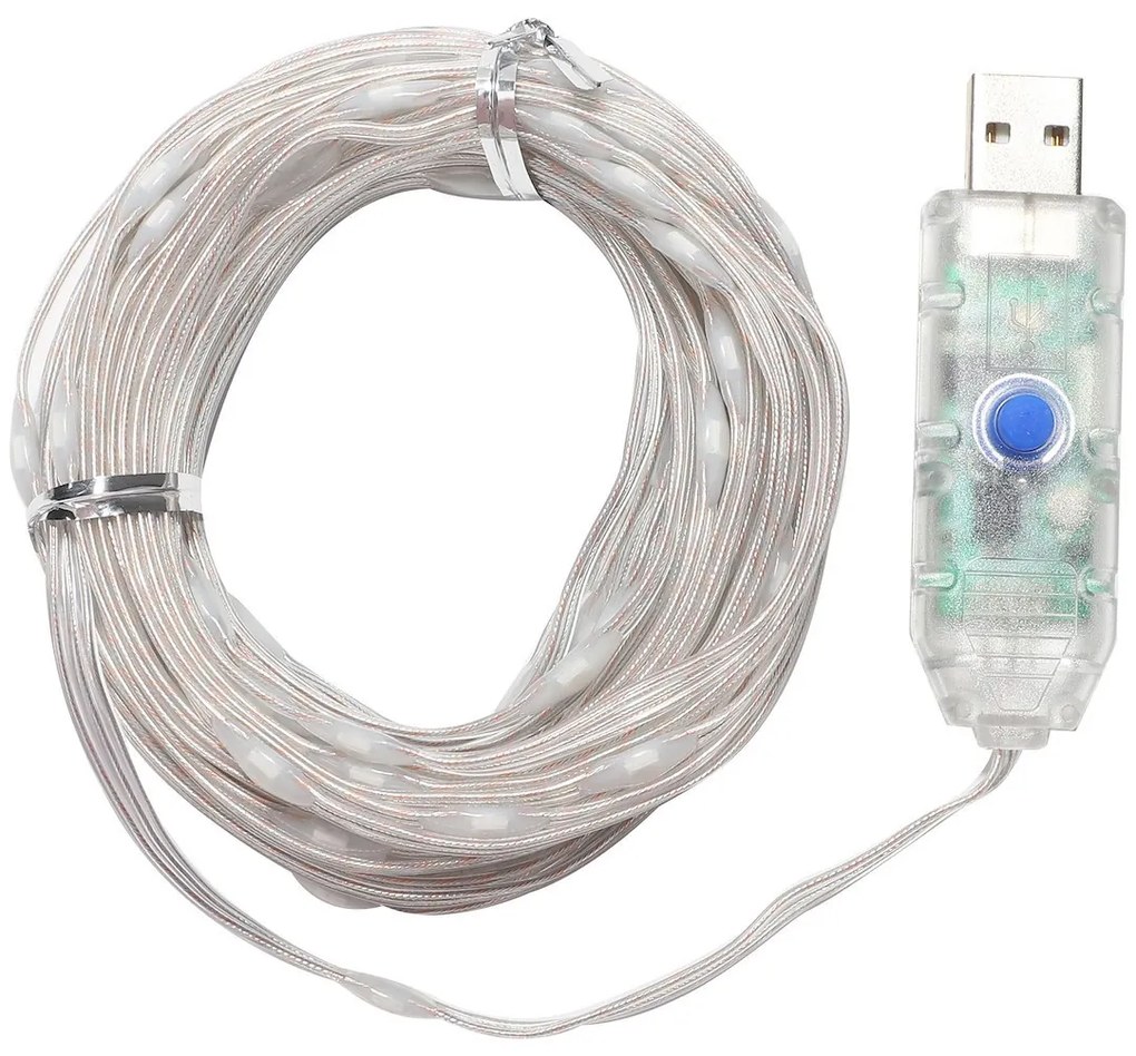 LED světelný řetěz Wizard, 10m, RGB, ovladač