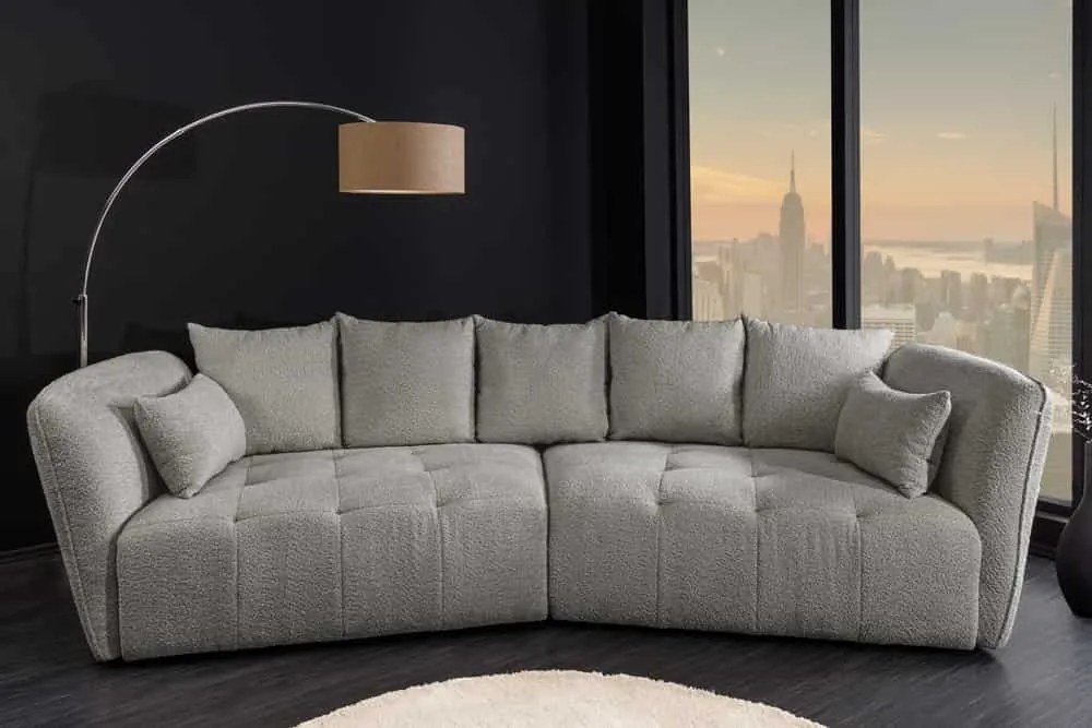 Designová sedačka Wellington 295 cm šedá