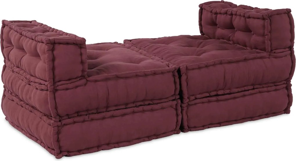 Modulová pohovka Textil Bordó 210 x 140 x 56 cm 3315074
