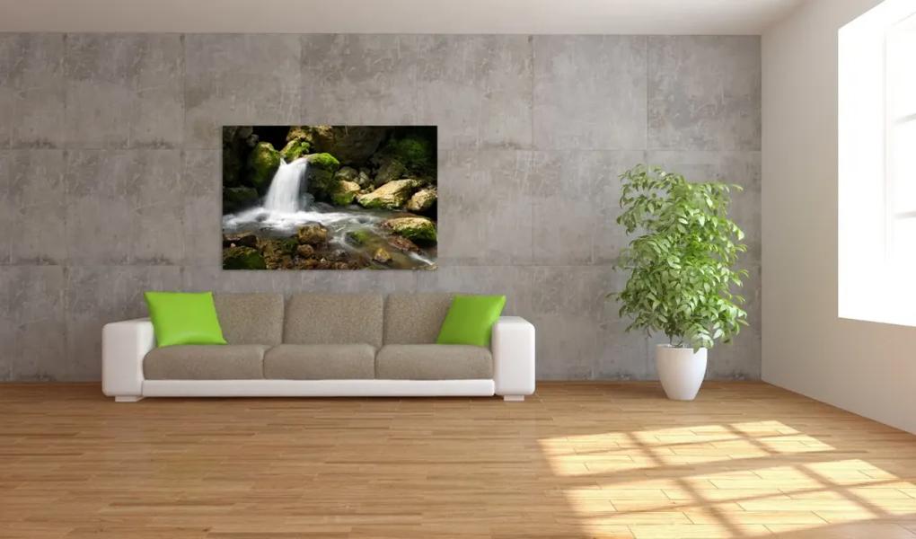 Malvis ® Obraz- vodopád v krajině Velikost: 120x80 cm