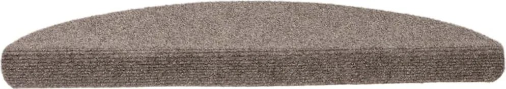 Schodové rohože samolepicí 5 ks 56 x 17 x 3 cm béžové půlkulaté 149692
