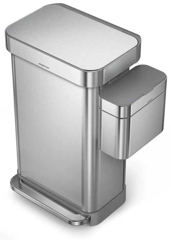 Šedá nádoba na kompostovatelný odpad 4 l - simplehuman