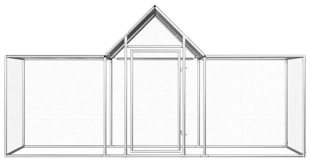 vidaXL Marketos Klec pro kuřata 3 x 1 x 1,5 m pozinkovaná ocel