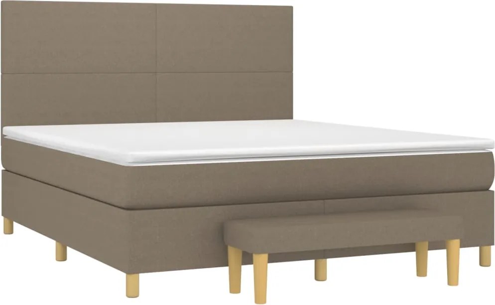 Box spring postel s matrací taupe 180x200 cm textil 3137017