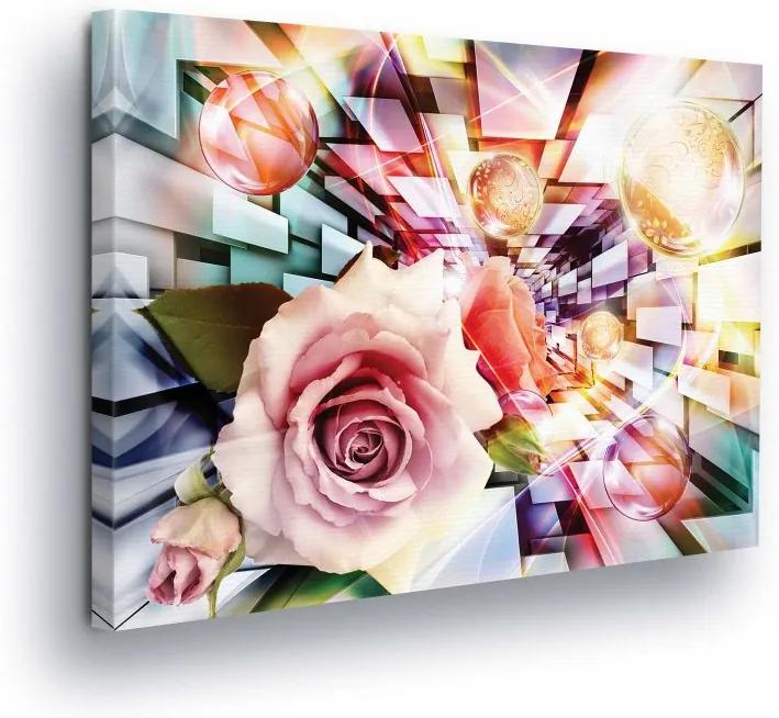 GLIX Obraz na plátně - Modern Multicolor Flower 80x60 cm
