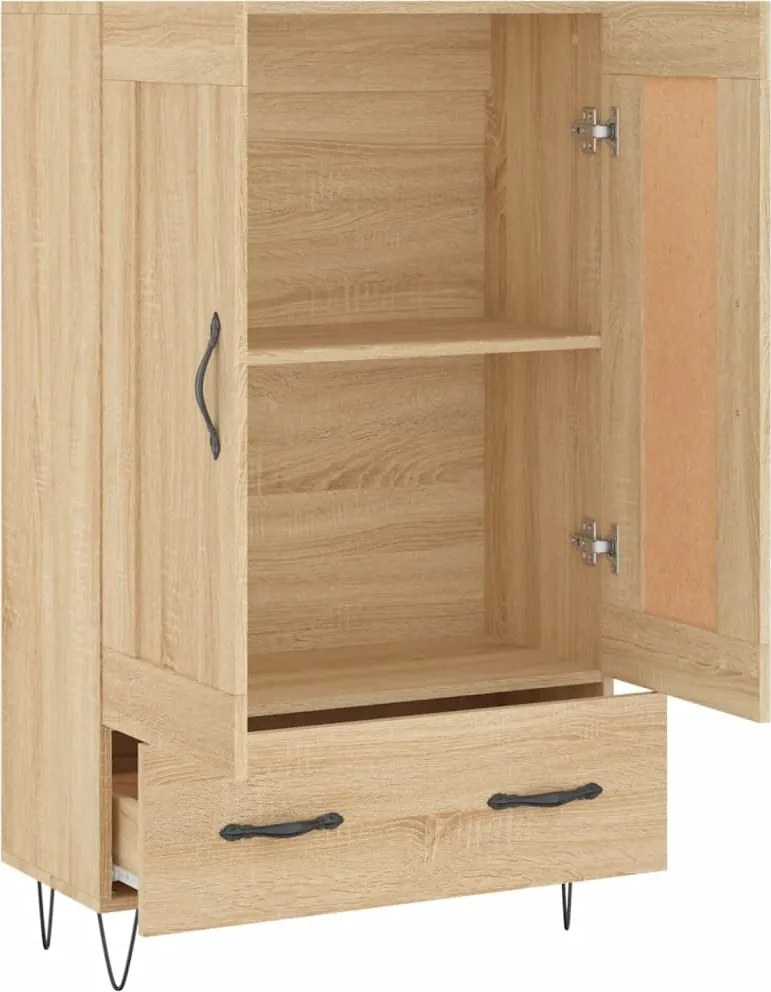 vidaXL Skříň highboard 69,5 x 31 x 115 cm kompozitní dřevo [830319] Barva: Černá