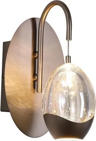 Searchlight 11142-1LT Nástěnné LED svítidlo SEEDS oválné CHAMPAGNE sklo, spínač