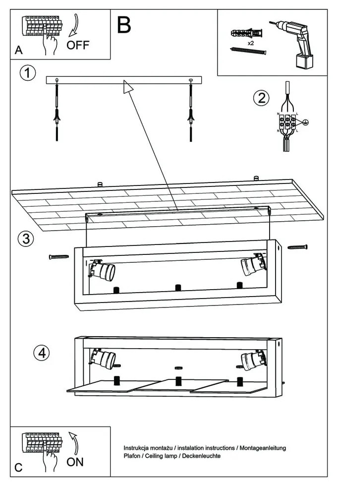 Nástěnné svítidlo Sollux Leda Natural