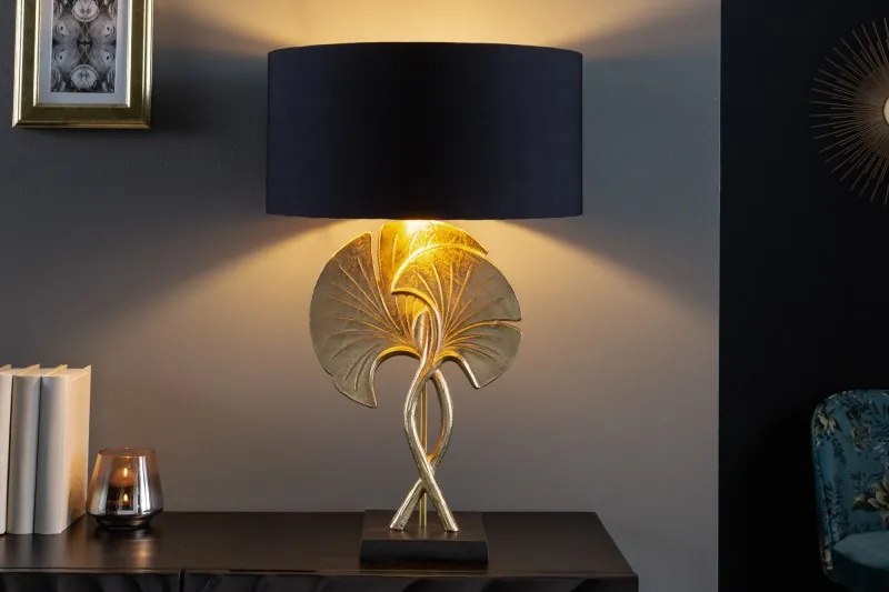 Zlatá stolní lampa Gingko 62 cm