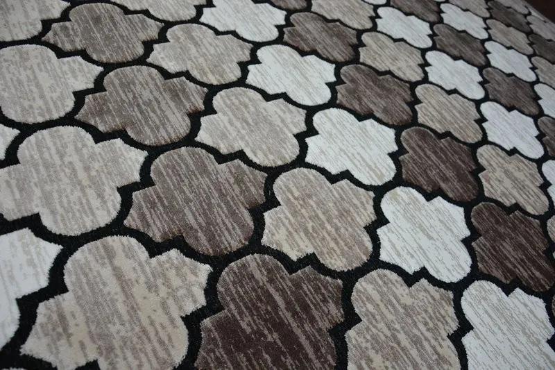Kusový koberec ACRYLOVY YAZZ 3766 tmavě béžový / losos trellis