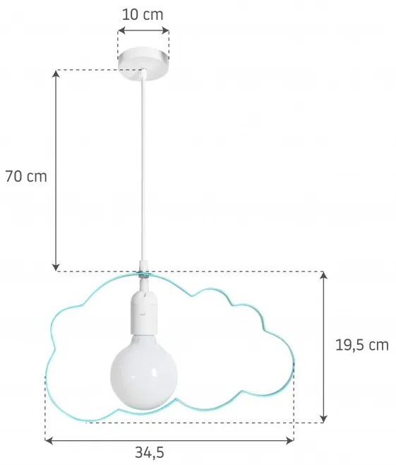 Stropní svítidlo TooLight Cloudie šedá