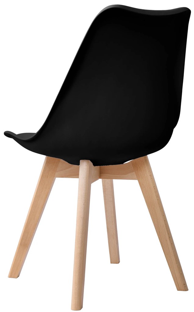 ViaDomo Via Domo - Židle Rovere - černá, přírodní - 49x83x42 cm