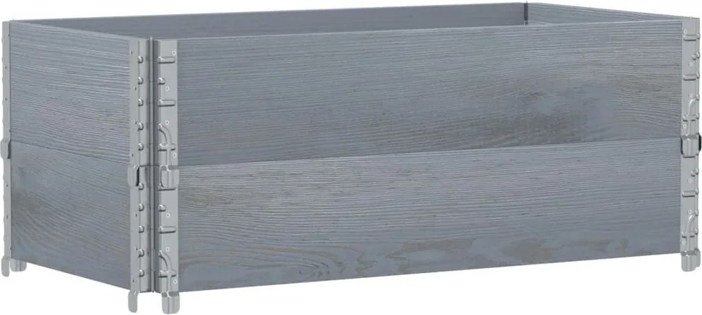 Zahradní truhlík šedý 100 x 50 cm masivní borové dřevo 3295393