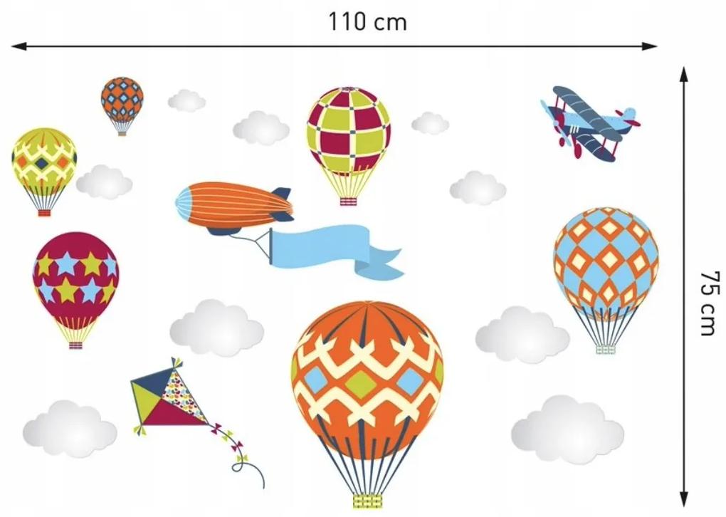 Nálepky na zeď Letadlo, balón pro příštího letce XXL 110x75