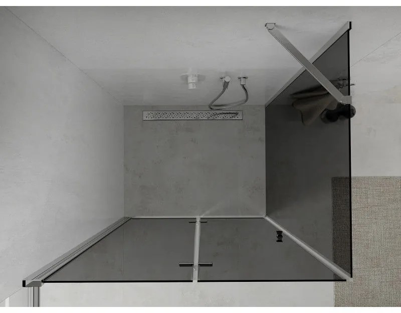 Mexen Lima sprchový kout 70x80cm, 6mm sklo, chromový profil-šedé sklo, 856-070-080-01-40