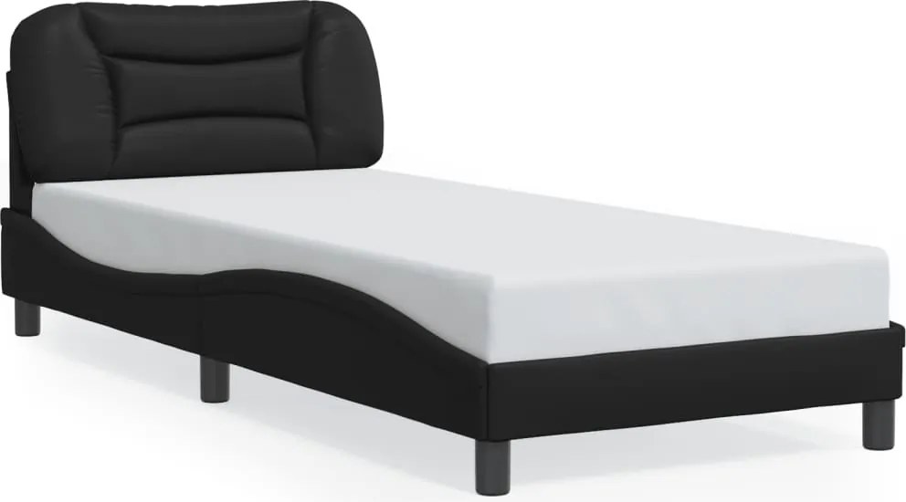 Rám postele s LED bez matrace Hvar černý 90 x 190 cm 3213899