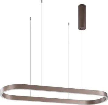 Smart LED závěsné svítidlo Lucande Melinay kávová CCT Tuya 3000K/4000K 51W 2800lm s dálkovým ovládáním 10020398